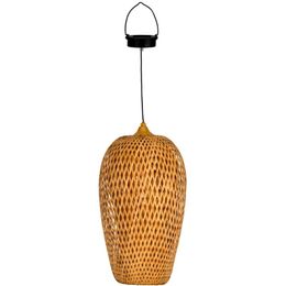 LED Pendelleuchte &raquo;Sunshine Bliss Solarpendel Outdoor Bambus/Rattan/Kunststoff/Metall&laquo; 1 Stk. Warmwei&szlig; Solar beige 1, &Oslash; 22cm H: 75,2cm, 1 Stk.