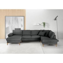 3C Candy Wohnlandschaft &raquo;Lecce, wahlweise PUR-Schaumstoff oder Tonnentaschenfederkern U-Form&laquo; Bettkasten in Umbauecke und Longchair, sowie 