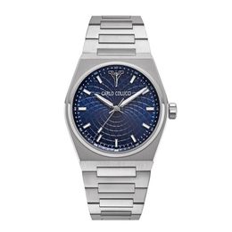 Carlo Colucci Herren Carlo Colucci Quarzuhr Armbanduhr, Herrenuhr, Edelstahlarmband, analog blau Einheitsgr&ouml;&szlig;e