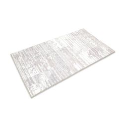 Wecon Home Badematte &raquo;Mauri&laquo; H&ouml;he 5 mm Vintage Design, waschbar, rutschfest, schnell trocknend, Badteppich wei&szlig; Polyester rechteckig (70cm x 120cm ), 