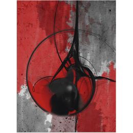 Artland Wandbild &raquo;Abstrakt in rot und schwarz&laquo; Gegenstandslos 1 Stk. tlg. als Alubild, Leinwandbild, Poster in verschied. Gr&ouml;&szlig;en rot B/H/T: 45cm x 60cm, Alu-