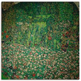 Artland Leinwandbild &raquo;Gartenlandschaft mit Bergkuppe (Gartenlandschaft)&laquo; Garten 1 Stk. tlg. auf Holzrahmen gespannt gr&uuml;n Leinwand B/H/T: 70cm x 70cm, 