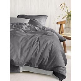 Irisette Bettw&auml;sche &raquo;Oslo 8787&laquo; 2 super soft, k&uuml;hlend und atmungsaktiv, pflegeleicht und b&uuml;gelfrei grau Seersucker, Obermaterial: 100% Baumwolle B/L: 135cm x 