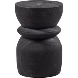 Woood Hocker &raquo;Bikkel aus Paulowniaholz mit sichtbare Maserung &Oslash; 28 x H 40 cm&laquo; Tragkraft 20 kg, vollstandig montiert geliefert, Pfleiglicht B/H/T: 28cm