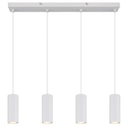 Globo LIGHTING H&auml;ngeleuchte &raquo;JAMES&laquo; GU10 1 Stk. H&auml;ngelampe/Pendelleuchte/Esszimmer/Wohnzimmer/Esstisch wei&szlig; &Oslash; 6cm H: 120cm, 1 Stk.