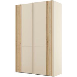 Musterring Schwebet&uuml;renschrank &raquo;Isabelle&laquo; T&uuml;ren mit Lamellenoptik, verschiedene Gr&ouml;&szlig;en und Farben, H&ouml;he 236cm beige Hartfaserplatte, Holzwerkstoff Champagner-