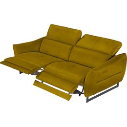 Egoitaliano 2,5-Sitzer &raquo;Dafne, elegantes Designsofa mit hohem Sitzkomfort&laquo; mit und ohne elektrischer Relaxfunktion, Kopfteile manuell verstellbar gr&uuml;n Luxus-