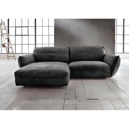 BETYPE Ecksofa &raquo;Be Type Be Chilled, Mega Sofa, Bezug: hochwertiges Anilinleder, L-Form&laquo; in 2 Breiten mit stylischer und offener Nahtf&uuml;hrung schwarz 