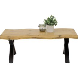 Hela Couchtisch &raquo;GERD&laquo; Baumkantenoptik, Breite 110 cm braun B/H/T: 110cm x 42cm x 60cm, Wildeiche/Schwarz