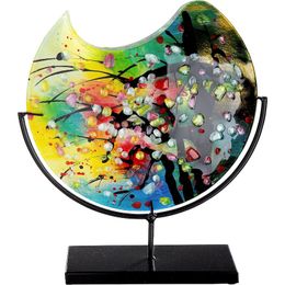 Casablanca by Gilde Tischvase &raquo;Nicosia&laquo; dekorative Vase aus Glas, Blumenvase bunt Glas, Metall B/H/T: 32cm x 37cm x 9cm