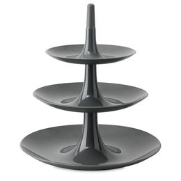 Koziol Etagere &raquo;BABELL L&laquo; sp&uuml;lmaschinengeeignet, 3-stufig grau Kunststoff &Oslash; 31,4cm