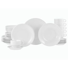 Creatable Kombiservice &raquo;Milano Weiss, Service 30-tlg.&laquo; Daily Use, Minimalistischer Stil wei&szlig; Porzellan 30