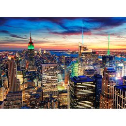 papermoon Fototapete &raquo;New York at Dusk&laquo; glatt bunt Vlies B/L: 1,5m x 1,11m, Bahnen: 7 Stk.