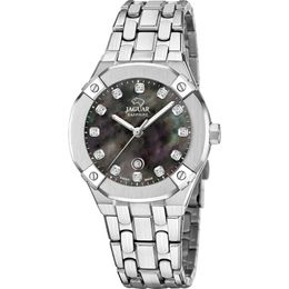 Jaguar Damen Quarzuhr &raquo;Diplomatic&laquo; Armbanduhr, Damenuhr, Swiss Made, Edelstahlarmband, analog, Tag Einheitsgr&ouml;&szlig;e