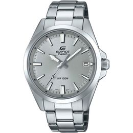 CASIO EDIFICE Herren CASIO EDIFICE Quarzuhr Armbanduhr, Herrenuhr, Edelstahlarmband, Datum, Neo-Display, analog silber Einheitsgr&ouml;&szlig;e