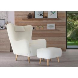 Home Affaire Sessel &raquo;Telford auch in Fellimitat, Sessel B/T/H: 77/92/106 cm&laquo; wahlweise mit und ohne Hocker, in vielen Bezugsqualit&auml;ten, Ohrensessel 
