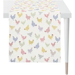 Apelt Tischl&auml;ufer &raquo;6710&laquo; gelb Baumwolle, Polyester B/L: 140cm x 42cm, rechteckig