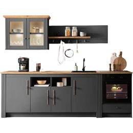 OTTO home K&uuml;chenzeile &raquo;KS-Westminster, Pantryk&uuml;che im Landhaus Stil, hochwertige Metallgriffe&laquo; Set, Breite 268 cm, Sideboard, Wandpaneel, H&auml;ngeschrank