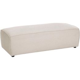 OTTO home Hocker &raquo;NEU: SHERWOOD XXL, Polsterhocker, Cord, Webstoff&laquo; rechteckig, bequemer Sitzkomfort, 130/60/44 cm, Krokodilverbinder beige 100% 