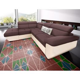 COTTA Ecksofa &raquo;Speedway L-Form, B: 262cm, moderne Couch, bequeme Wellenunterfederung,&laquo; Kopfteilverstellung, optional Schlaffunktion & Bettkasten 