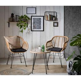 M&ouml;bilia Sitzgruppe &raquo;Adiba&laquo; f&uuml;r Indoor, Terrasse, Wintergarten oder Garten geeignet schwarz Einheitsgr&ouml;&szlig;e