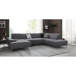 OTTO home Wohnlandschaft &raquo;Caluna&laquo; Inkl.Sitztiefenverstellung, wahlweise mit Kopf- und Armteilverstellung grau Flachgewebe Mura: (100% Polyester);Luxus
