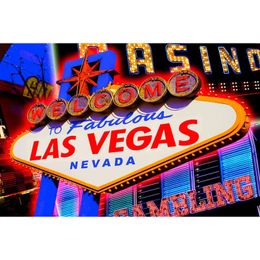 papermoon Fototapete &raquo;Las Vegas&laquo; glatt bunt Vlies B/L: 1,5m x 1,11m, Bahnen: 7 Stk.