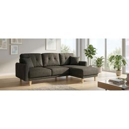 OTTO home Ecksofa &raquo;TRIPLO optionale Schlafsofa mit Bettkasten, Ma&szlig;e B/T/H: 234/164/89 cm&laquo; L-Form wahlweise mit Bettfunktion - Liegefl&auml;che 132x210 cm 