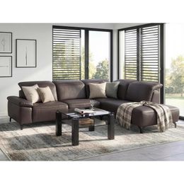 Musterring Ecksofa &raquo;MR370&laquo; Edles Leder in 3 Farben, Sitzkomfort nach Wahl, Ma&szlig;e 288 x 241 cm braun 100% Leder B/H/T: 288cm x 83cm x 241cm, Leder, Recamiere 