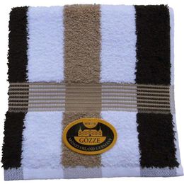 G&ouml;zze Handt&uuml;cher &raquo;New York&laquo; im Set, gestreift, mit Bord&uuml;re braun Walkfrottee, Obermaterial: 100% Baumwolle B/L: 50cmx100cm, 2 Stk., Walkfrottee