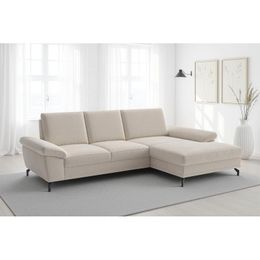 Sit & More sit&more Ecksofa &raquo;Chelsea L-Form, B: 264 cm, mit Armteil-& Sitztiefenverstellung&laquo; optional Schlaffunktion und Bettkasten beige 100% Polyester B/H/T: 