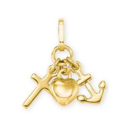 Amor Damen Kettenanh&auml;nger &raquo;Glaube, Liebe, Hoffnung&laquo; gold Gelbgold 585, 0,5 g