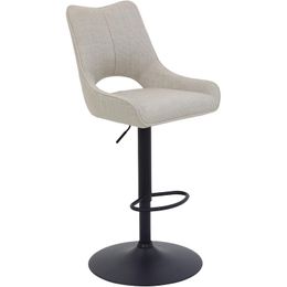 Hela Barhocker &raquo;ROCKPORT&laquo; Set, drehbar,h&ouml;henverstellbar,Gasdruckfeder,R&uuml;ckenausschnitt,Tellerfu&szlig; beige 100% Polyester B/H/T: 50cm x 96cm x 57cm, 