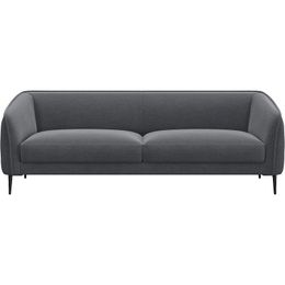 FLEXLUX 3-Sitzer &raquo;Belle Designsofa, Couch, bequem durch Kaltschaum im Sitz&laquo; Skandinavisches Design, In hochwertiger Verarbeitung grau 100% Polyester B