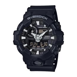 Casio G-Shock Herren Casio G-SHOCK Chronograph Quarzuhr,Armbanduhr,Herrenuhr,digital, bis 20 bar wasserd.Resinarmband schwarz Einheitsgr&ouml;&szlig;e