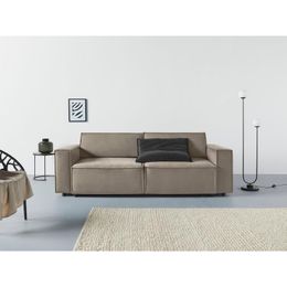 Home Affaire Schlafsofa &raquo;Marva, B: 245 cm, Liegel. 152x190 cm&laquo; Schlaffunktion, Bettkasten & 1 Zierkissen, Federkern grau 100% Polyester B/H/T: 245cm x