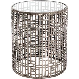 HAKU Beistelltisch &raquo;Sofatisch, Wohnzimmertisch&laquo; 1 Stk. tlg. zylindrisch - aus Metall Silber B/T/H //45 cm gold B/H/T: 38cm x 45cm x 38cm, Korpus 