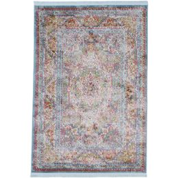 CarpetFine Teppich &raquo;Yuri&laquo; rechteckig 7 mm H&ouml;he blau Polypropylen B : 80cm 1 Stk., 7mm, L: 150cm