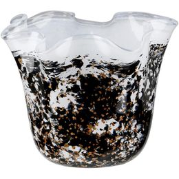Gilde Tischvase &raquo;Vase Petunia, schwarz-wei&szlig;&laquo; schwarz-wei&szlig; Glas B/H/T: 20cm x 16,5cm x 20cm &Oslash; 20cm
