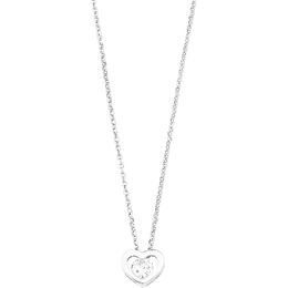 Amor Damen Kette mit Anh&auml;nger &raquo;Herz&laquo; mit Zirkonia (synth.) silber Silber 925 (Sterlingsilber), L: 42