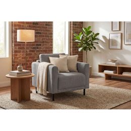 OTTO home Sessel &raquo;Sveeva, Breite 78 cm, schwarze Metallf&uuml;&szlig;e&laquo; langlebiger Webstoff, viele Farben zur Auswahl grau 100% PES Webstoff, B/H/T: 78cm x 78cm
