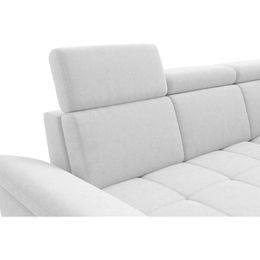Sit & More sit&more Ecksofa &raquo;Vanity, L-Form, B: 264 cm,&laquo; Inkl.Sitz-,Kopf-und Armteilverstellung grau 100% Polyester B/H/T: 264cm x 84cm x 181cm, Cord, Recamiere 