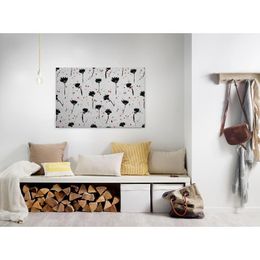 A.S. Cr&eacute;ation Leinwandbild &raquo;terrazzo&laquo; Blumen Kunst 1 Stk. tlg. Keilrahmen Abstrakt Blumen Bunt Grau Leinwand-Bild Wohnzimmer modern rot Massivholz, Stahl B/H/T: 