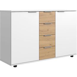 wimex Kombikommode &raquo;Gibraltar&laquo; in 2 Breiten wei&szlig; Holzwerkstoff B/H/T: 130cm x 83cm x 41cm, 4 Stk., 2 Stk.