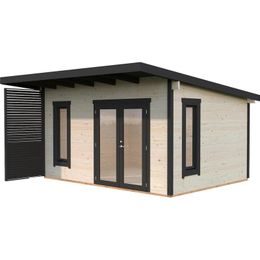 Palmako Gartenhaus &raquo;modern look Haus Grace&laquo; inklusive Fu&szlig;boden beige Massivholz Fu&szlig;boden im Gartenhaus, ohne Dacheindeckung