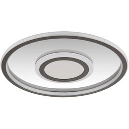 Globo LIGHTING LED Deckenleuchte &raquo;CARA&laquo; LED-Modul 1 Stk. Warmwei&szlig; Deckenlampe, Designleuchte, Wohnzimmer, Schlafzimmer, rund grau 1 Stk.