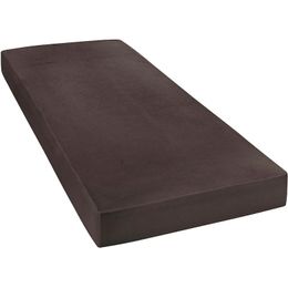 Janine Spannbettlaken &raquo;MAKO-FEINJERSEY 5007&laquo; aus 100% Baumwolle, f&uuml;r Matratzen bis 26 cm H&ouml;he braun Mako-Jersey, Obermaterial: 100% Baumwolle B/L: 200cm, 1 