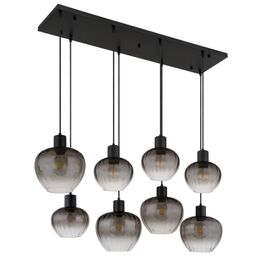 NOWA Pendelleuchte &raquo;TOY&laquo; E27 1 Stk. H&auml;ngeleuchte, H&auml;ngeleuchte, Wohnzimmer, Esstisch schwarz 8, &Oslash; 24cm H: 120cm, 1 Stk.
