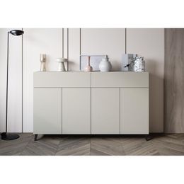 Home Affaire Sideboard &raquo;Phuket mit 4 T&uuml;ren und 2 Schubladen, 160 cm breit&laquo; 1 Stk. tlg. Grifflose Kommode mit Push-to-Open und viel Stauraum beige ABS-