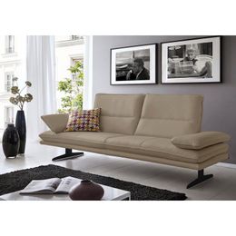 W.Schillig 2,5-Sitzer &raquo;broadway, Designsofa mit tollem Sitzkomfort&laquo; Sitztiefenverstellung, Kopfteil- & Seitenteilverstellung, Breite 236cm braun 